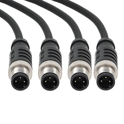 China Conectores M12 masculinos de 12 pines 30V IEC 61076-2-101 Cable pré-montado sem blindagem à venda