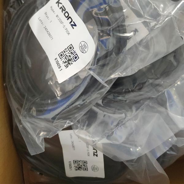 Quality 4 Pin M12 Wire Connector Straight M12 A Coded Male Connector 3x0.34mm PVC Cable for sale