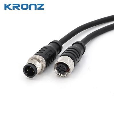 China Saída de Cabo Reta Industrial M12 Conector Macho IP67 Com Cabo Pré-Moldado em PVC à venda