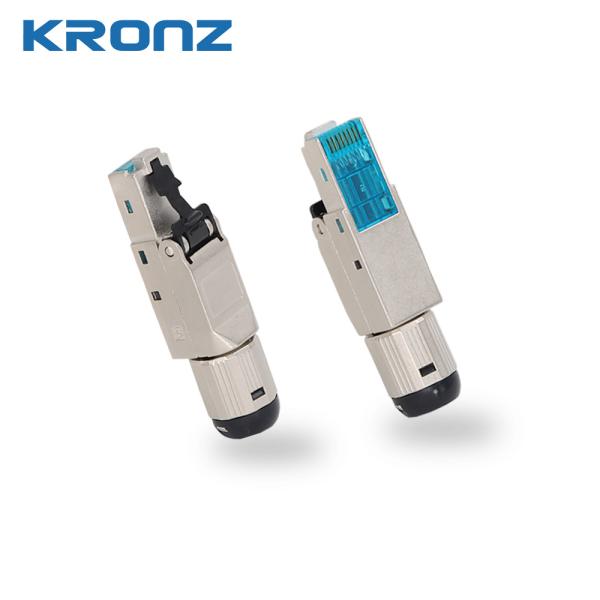 Quality Cat.6 / 6a / 7 RJ45 Plug Connector Field Termination Plug Shielded Tolless for sale