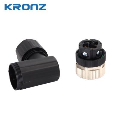 China Conector Circular M12 A Codificado, Conectável em Campo, Saída de Cabo Angular, Conexão por Parafuso à venda