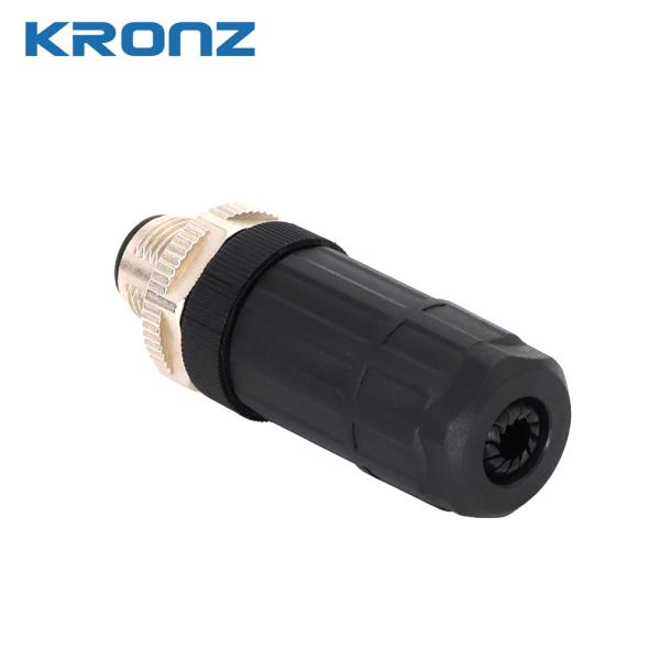 Quality Circular M12 Male Connector 4A / 250V Aviation Plug Connectors 4 Pin for sale