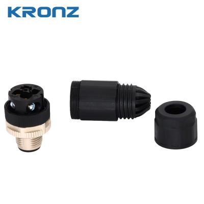 China Cirkelvormige M12 Male Connector 4A / 250V Luchtvaartstekker Connectoren 4-pins Te koop