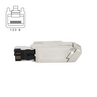 Quality IP20 Fast Connect Field Wireable RJ45 Connector Plug 4 Pin 100MBit/S Metal for sale