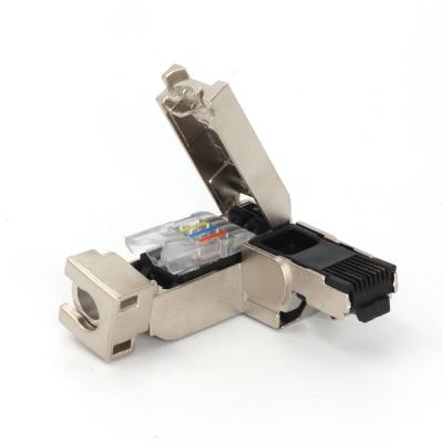 China Veld-bedraad RJ45 Connectoren Hoek 4-pins IP20 Rj45 Connector Cat5e Te koop