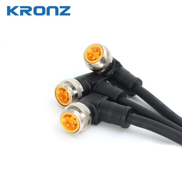 Quality 3 Pin A Coded 7/8" Connectors With PVC Cable 7 8" 16UN Pre Molded Cable for sale