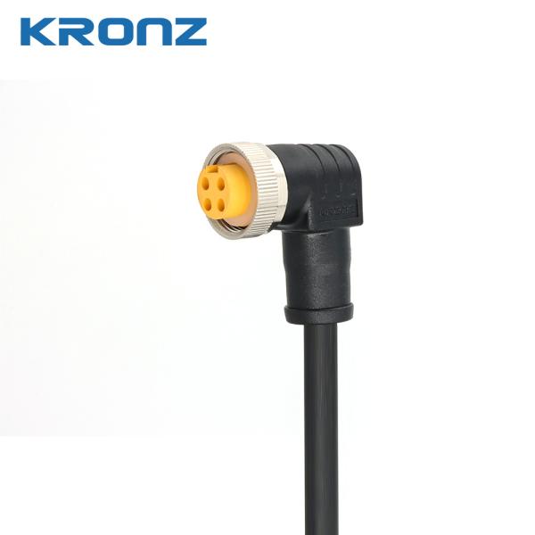 Quality Circular 4 Pin 7/8" Connector Angled For Power Connection for sale