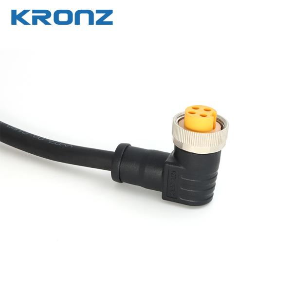 Quality Circular 4 Pin 7/8" Connector Angled For Power Connection for sale