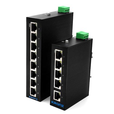 China Industrial Unmanaged DIN Rail Network Switch 8 Port 100Mbit/S à venda