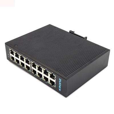 China Industrielle Dyn Rail Mount Unmanaged Ethernet Switch 10/100M Bit/S 16 Port zu verkaufen