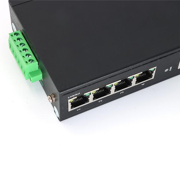 Quality Fanless Industrial Ethernet Switches 5 Port Unmanaged 100 Base-TX Din Rail Poe Switch for sale