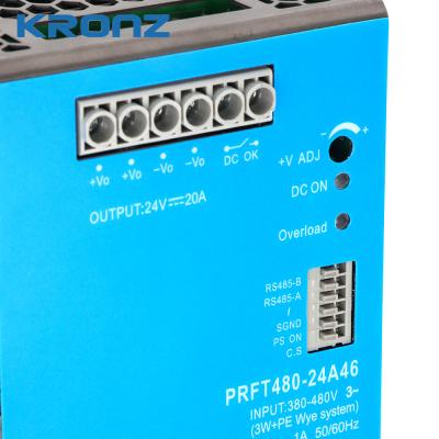 China Convertidor de potencia industrial grado IP20, salida 480W, fuente de alimentación 48V 10A en venta
