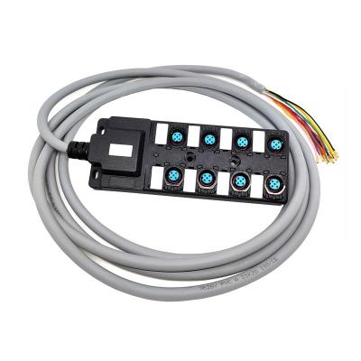 China Dual Channel Industrial Sensor Distribution Box 8 Port NPN M12 Junction Box for sale