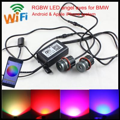 Китай Mobile Wifi control colors change E60 E39 20W LED RGBW angel eyes for BMW E39 E60 E87 продается
