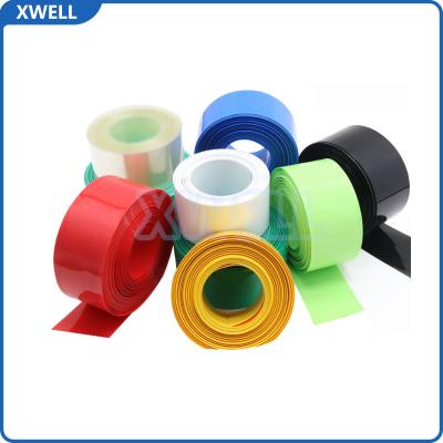 China Colorful Pvc Heat shrink packaging 5Mm-600Mm Flat Width Battery Skin Heat Shrinkable Film Cover For Batteries for sale