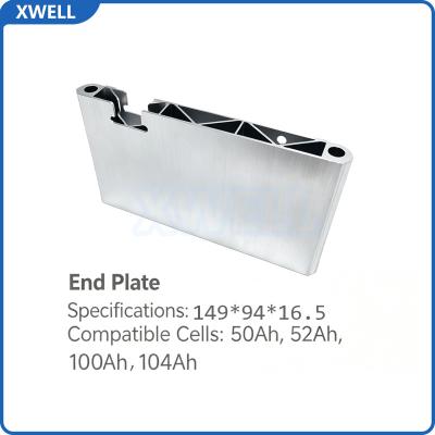 China Prismatic Battery Aluminum Extrusion End Plate with Various Width Custom Height Multi Cell Compatible for sale
