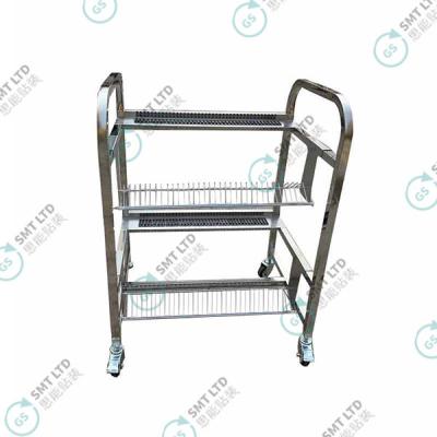 China YAMAHA SMT Feeder Rack Stainless Steel 2 Floors Design with Universal Wheel and Brake for YS12/10/20/SS Feeder Car for sale