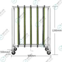 China SMT ESD PCB Trolley with ESD Side Panels and Double-Sided Slot Board for PCB Storage and Transport for sale