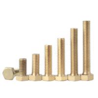 China Coarse Fine Thread Brass Hex Bolts Brass Hex Nut Bolt for sale