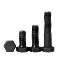 China DIN933 grade 8.8 black oxide coating outer hexagon bolt for sale