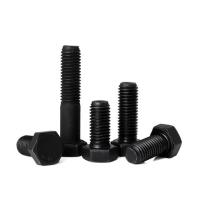 China DIN933 grade 8.8 black oxide coating outer hexagon bolt for sale