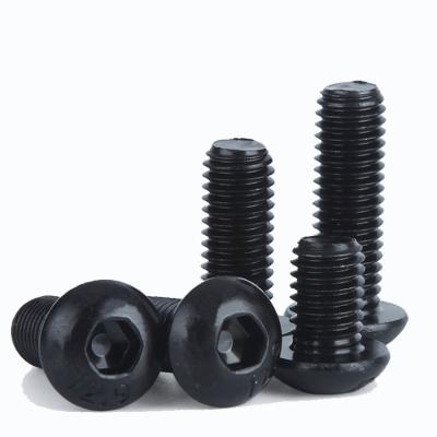 China ISO 7380 GB70.2 Carbon Steel Black Oxide Hex Socket Button Head Screw Hexagon Socket Button Head Screws for sale