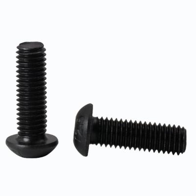 China ISO 7380 GB70.2 Carbon Steel Black Oxide Hex Socket Button Head Screw Hexagon Socket Button Head Screws for sale