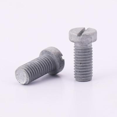 China GB/T65 M4 M5 M6 Carbon Steel Slotted Screws Hot Dip Galvanized Cheese Head Machine Screw for sale