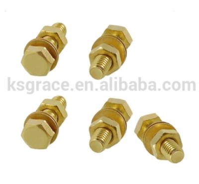 China Silicon Bronze Hex Head Sems Screws Brass Hexagon Hex Screw for sale
