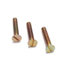 China Galvanized GB68 Flat Head Slotted Screws Countersunk Head Slotted Machine Screws for sale