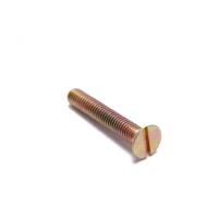 China Galvanized GB68 Flat Head Slotted Screws Countersunk Head Slotted Machine Screws for sale