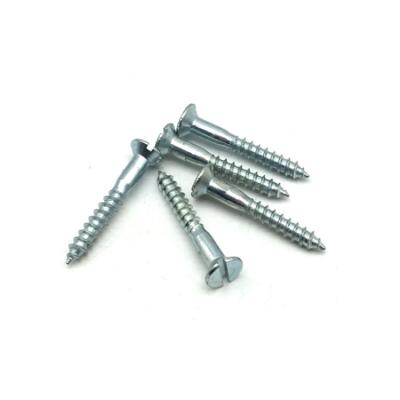China INCH Metric DIN 97 Flat Head Slotted Screws Slotted Countersunk Head Wood Screws for sale