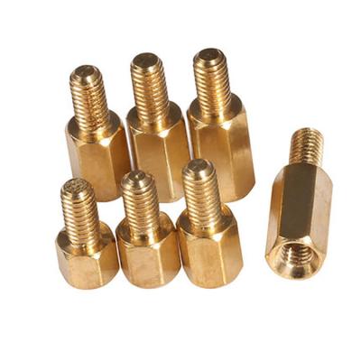 China Vermiculite Copper Column Screw Single-headed Hexagonal Brass Nut Single-pass Standoff Isolated Standoffs for sale