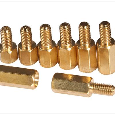 China Grade4 Hexagon brass column nuts Male Female Thread Hex Nut Bolt Support Column Pillar Spacer PCB Standoff for sale