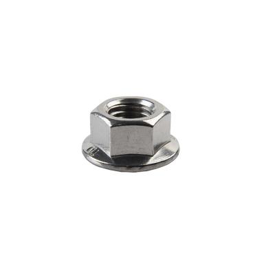 China DIN6923 M3-M16 Anti Theft Nut Stainless Steel 316 Anti-Slip Tooth Strap Hexagonal Flange Face Lock Nut Hexagon Nuts for sale