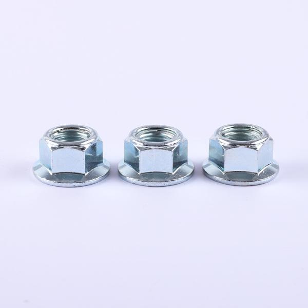 Torque Type All Metal Plating Hex Flange Nut Sliver Surface