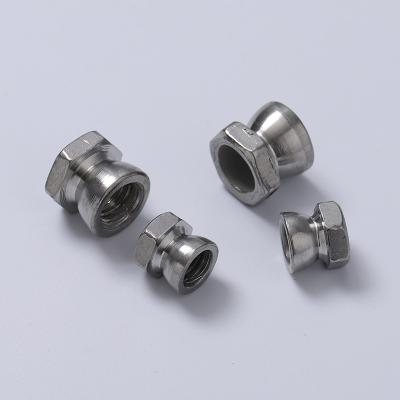 China Customized A2 SS304 Anti Theft Twist Off Security Hex Breakaway Nuts M6 M8 Hex Tamper Proof Shear Nut for sale