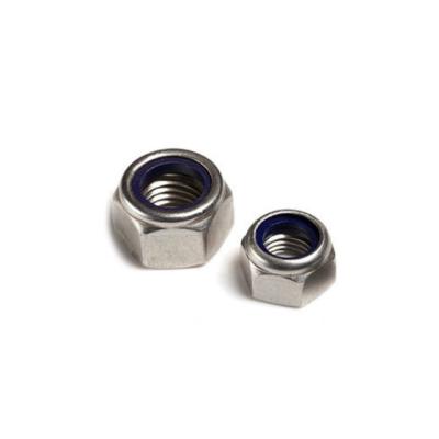 China Nylon Nut Stainless Steel DIN985 Prevailing Torque Type Hexagon Thin Nuts With Non Metallic Insert for sale