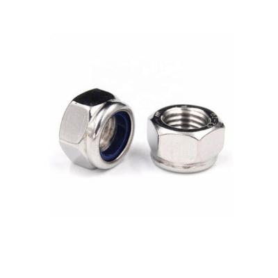 China Nylon Nut Stainless Steel DIN985 Prevailing Torque Type Hexagon Thin Nuts With Non Metallic Insert for sale