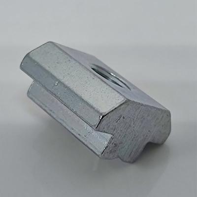 China Custom Sliding T Nuts Metric M4 M5 Slide In Hammer Head T Nut For Standard 6mm Slot Aluminum Extrusion Profile for sale