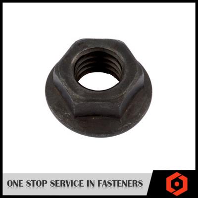 China Carbon Steel Hexagon Flange Nuts Hexagon Locking Nuts With Flange Flower Teeth Non Slip Nut for sale