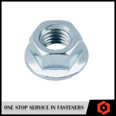 China Carbon Steel Hexagon Flange Nuts Hexagon Locking Nuts With Flange Flower Teeth Non Slip Nut for sale