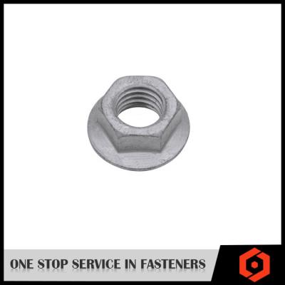 China Carbon Steel Hexagon Flange Nuts Hexagon Locking Nuts With Flange Flower Teeth Non Slip Nut for sale