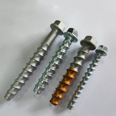 China Concrete self-tapping screw anchors Cement self-cutting screw anchors Expansion screws hexagonal flange self-cutting anchors for sale