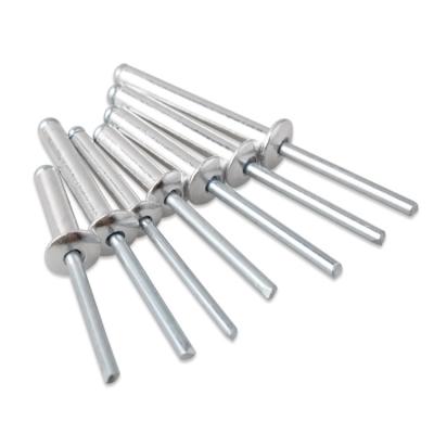 China Blue white zinc Open End Blind Rivets DIN7337 M2.4 - M6.4 for sale