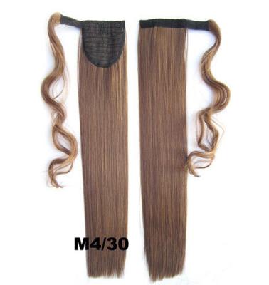 China Soft Bond Long Synthetic Heat Resistant Hair Extensions Silky Straight 20 Inch for sale