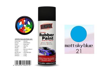 China OEM Available Removable Rubber Spray Paint Matt Sky Blue Color For Wheel for sale