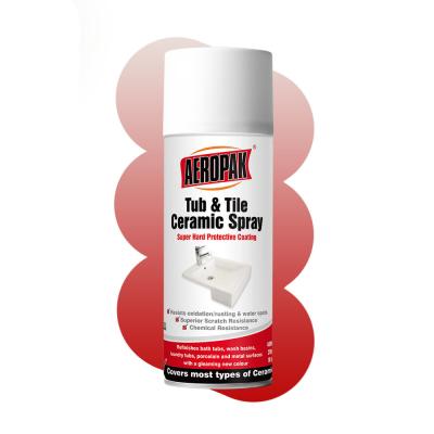 China Aeropak 400ml Waterproof White Tub and Tile Refinishing Ceramic Paint Spray for sale