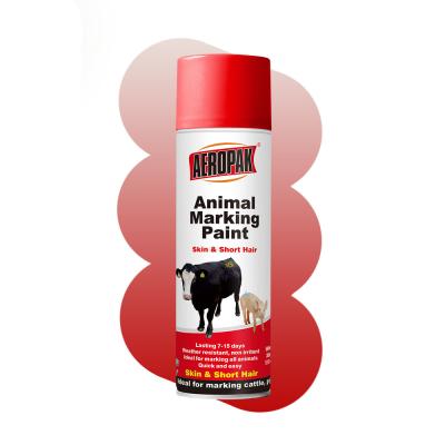 China High Visibility 500ml Acrylic Livestock Identification Weatherproof Animal Marking Spray Paint OEM Cattle Sheep Aeropak for sale