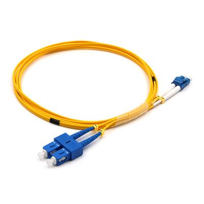 China LC UPC To SC UPC Patch Cord , Duplex Single Mode OS2 Fiber Cable 2.0mm for sale